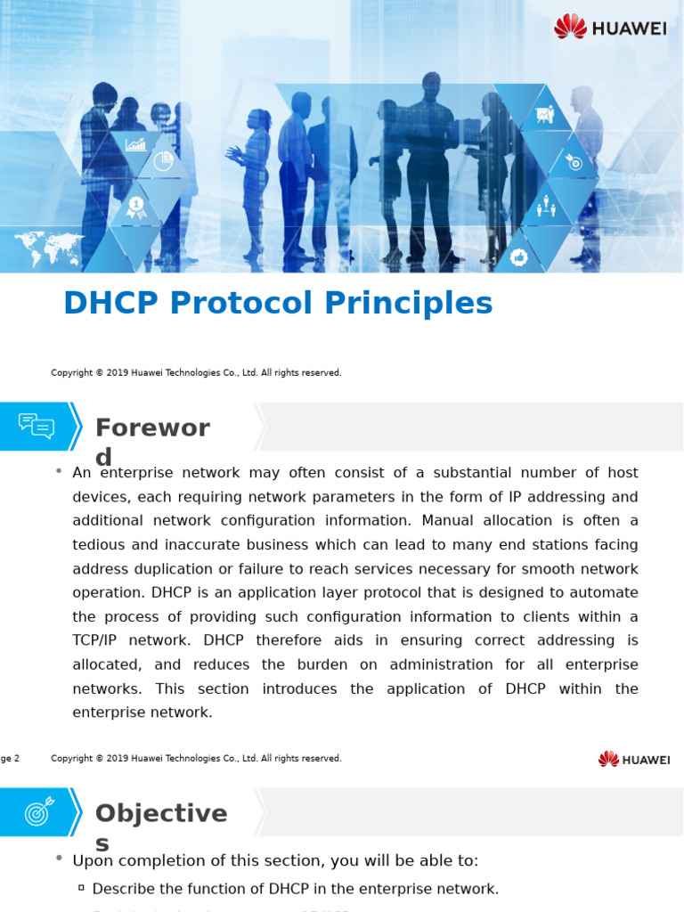HC110110018 DHCP Protocol Principles | PDF