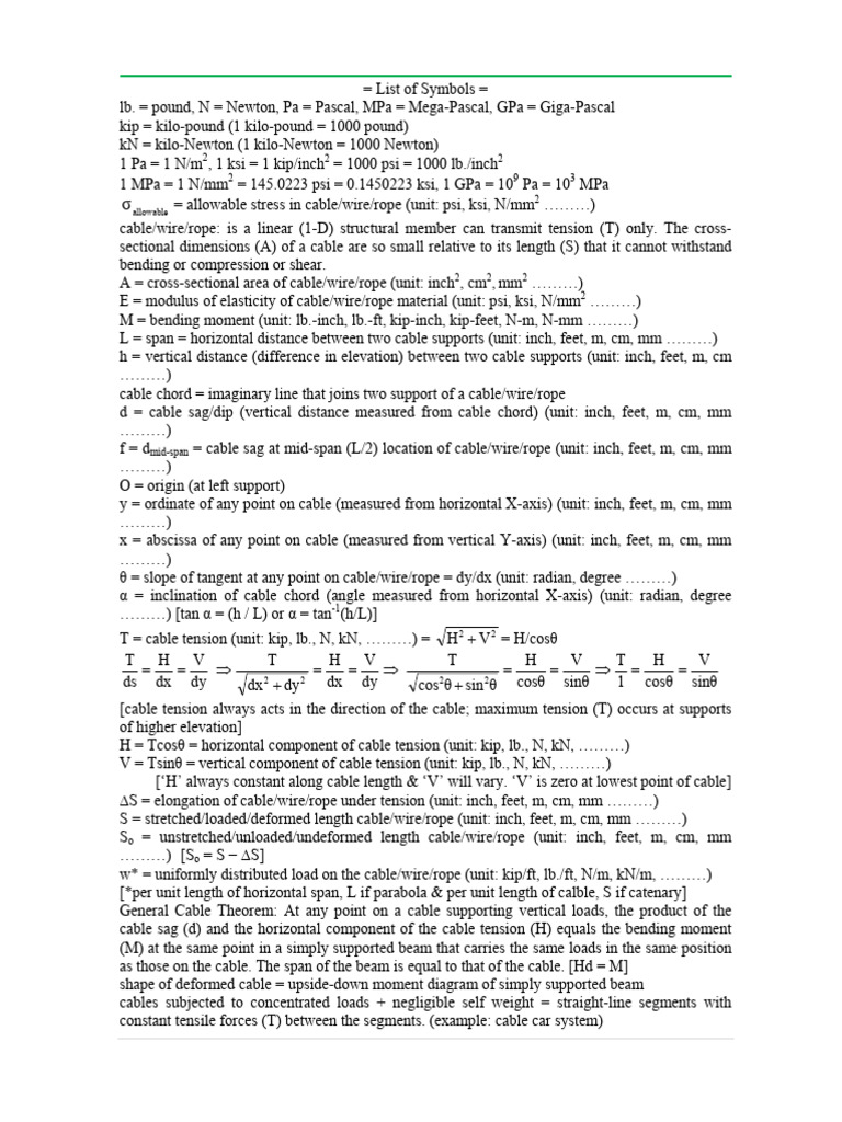 Solved Problem - Cables | PDF