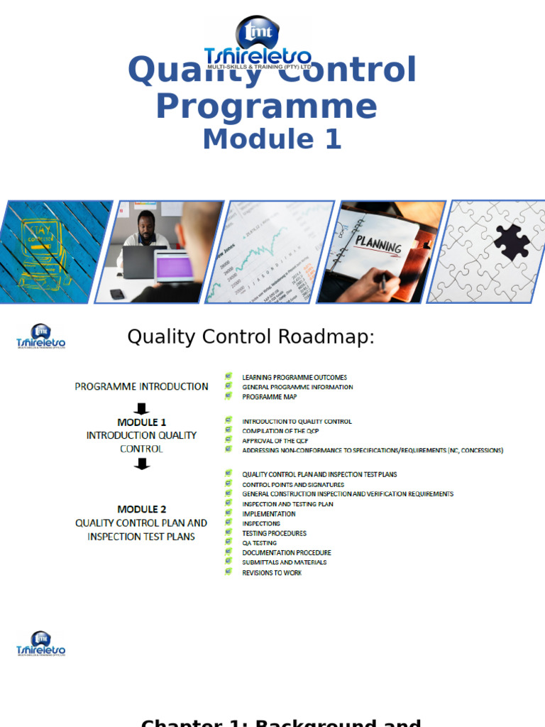 Quality Control Programme Module 1 | PDF