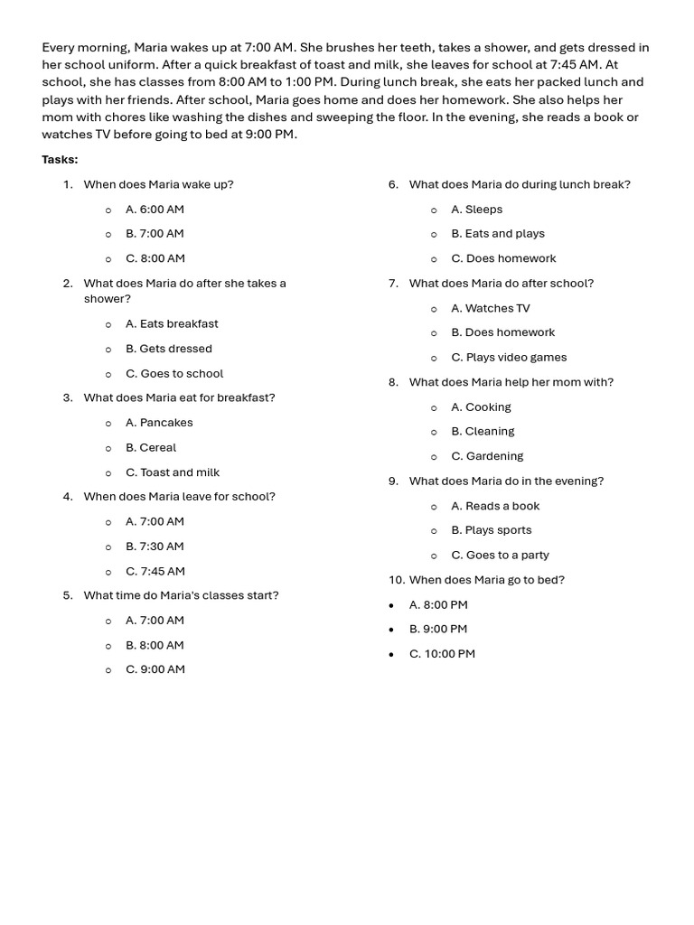 Reading and Answer | PDF