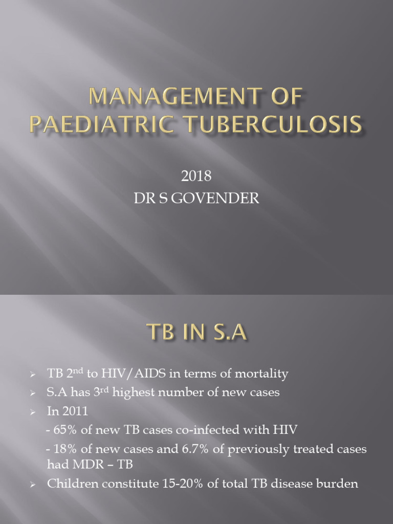 Management of TB (PMB) | PDF