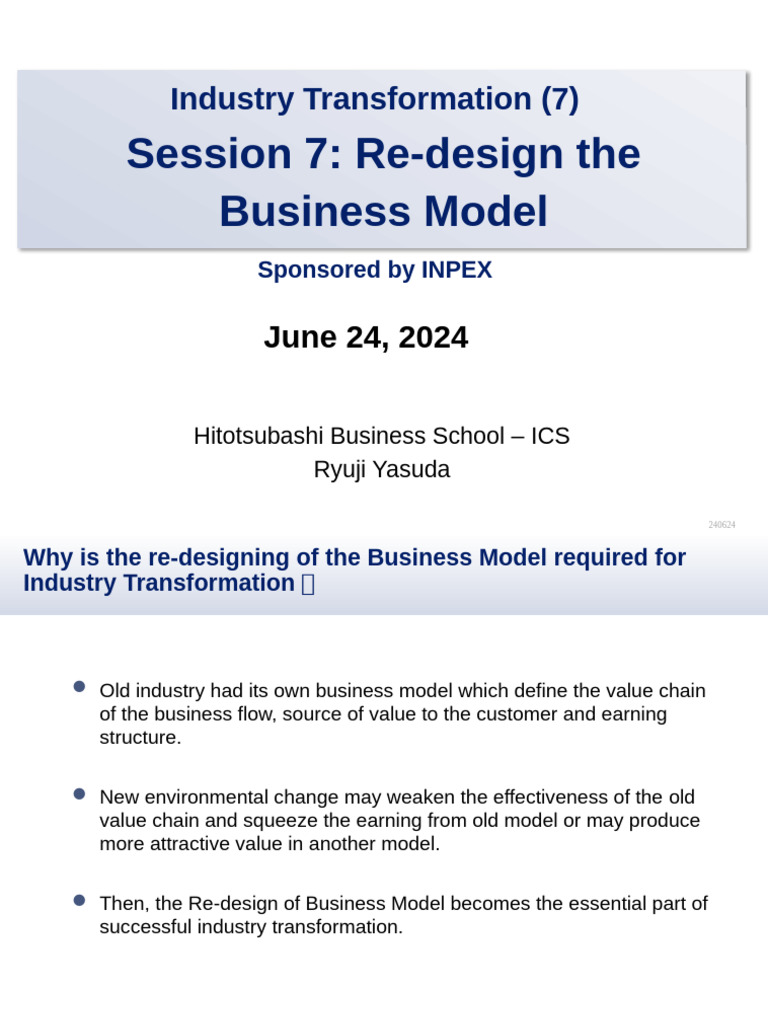 20240624-Session 7-Redesign Business Model - Full Slides | PDF