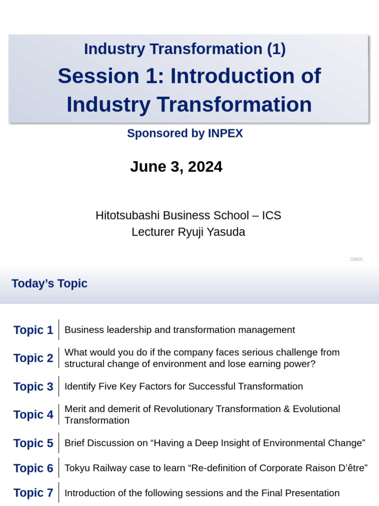 20240603 Session 1 Introduction | PDF