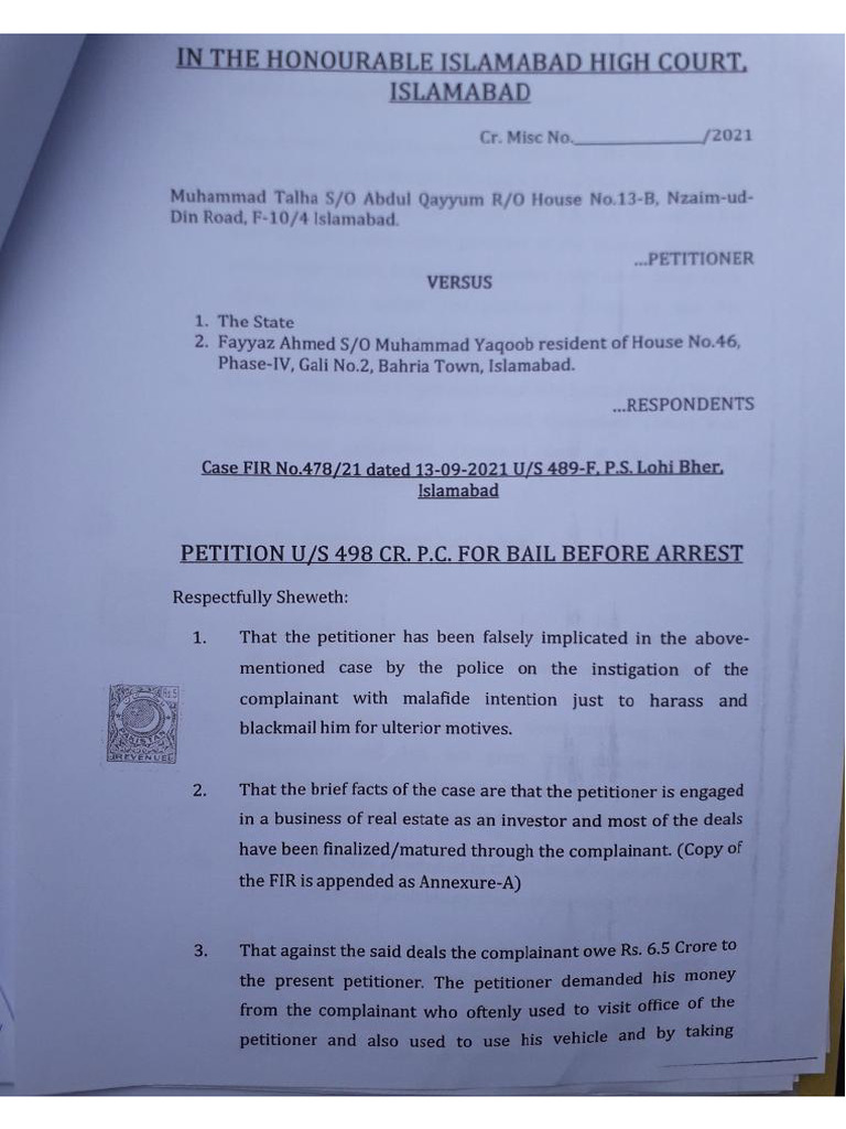 498, Pre Arrest Bail | PDF