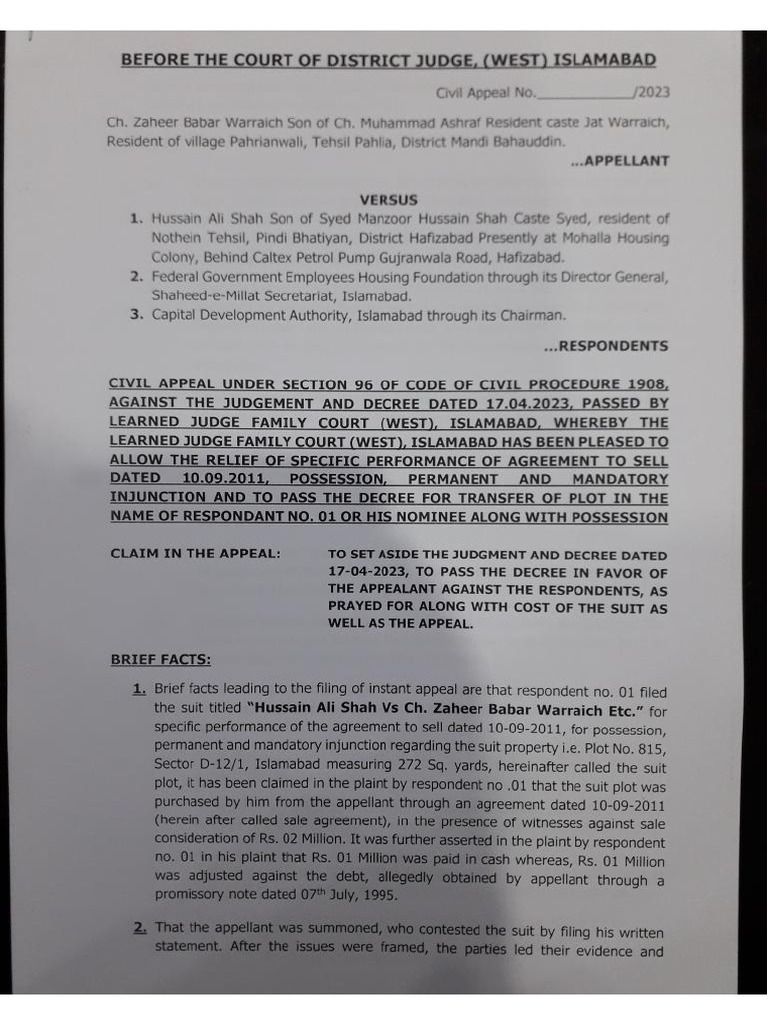 Appeal section 96 CPC | PDF