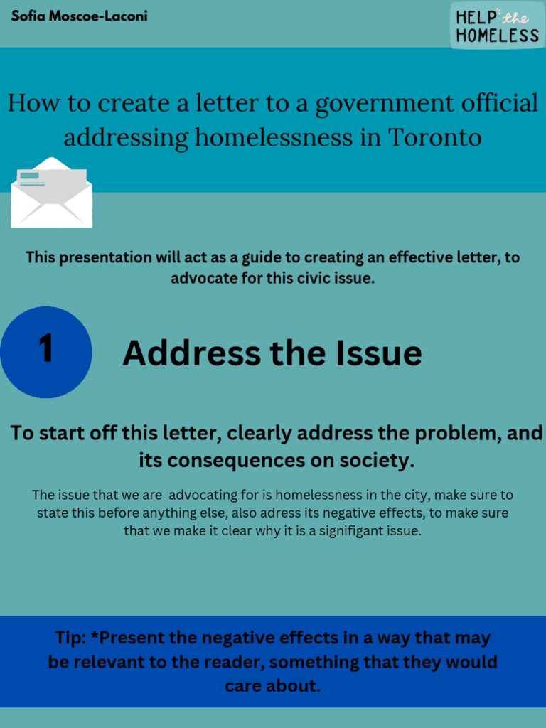 How to Create a Letter to a Government Official Adressing Homelessness ...