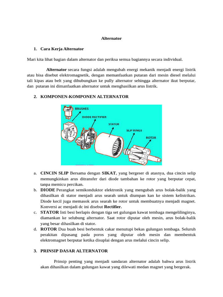 Cara Kerja Alternator | PDF