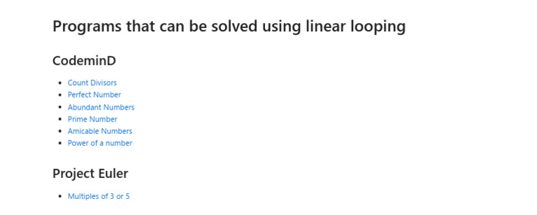 Linear Looping Problems | PDF