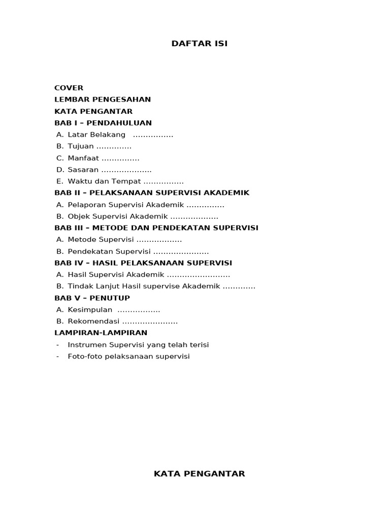 Cover & Isi Laporan Supervisi 2021 | PDF