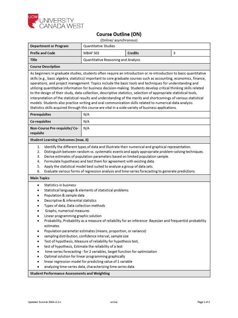 MBAF 502 - CO ON-f24 | PDF