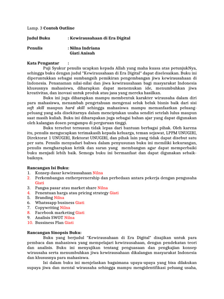 Outline Nilna Giati | PDF