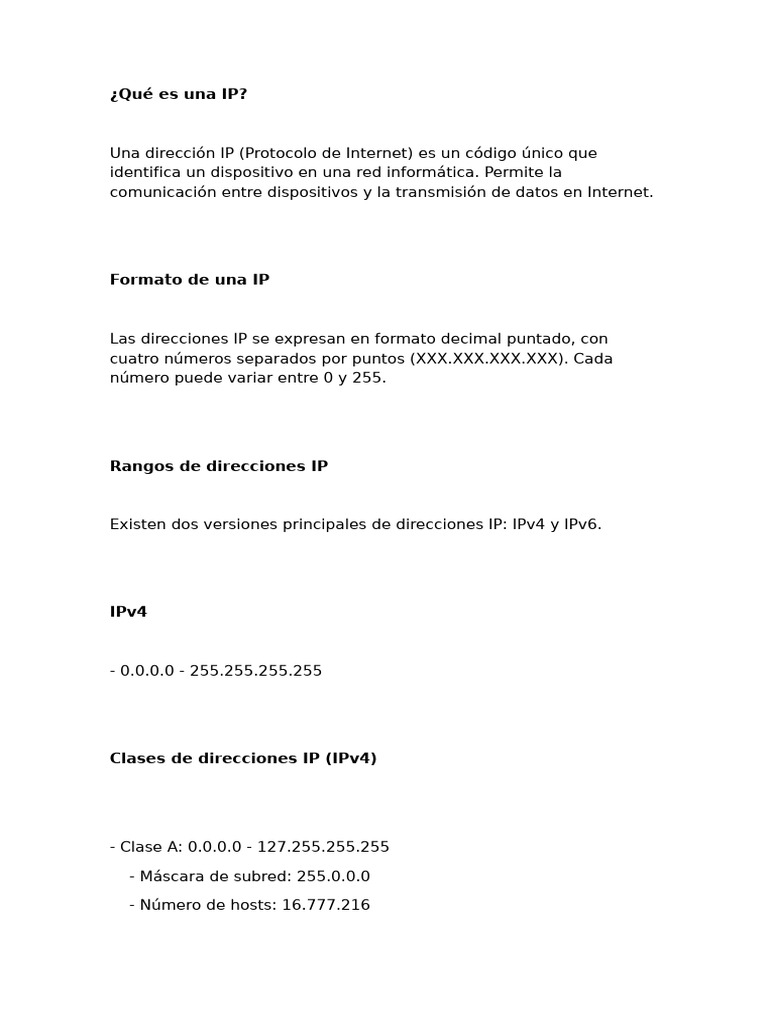 ¿Qué Es Una IP? | PDF