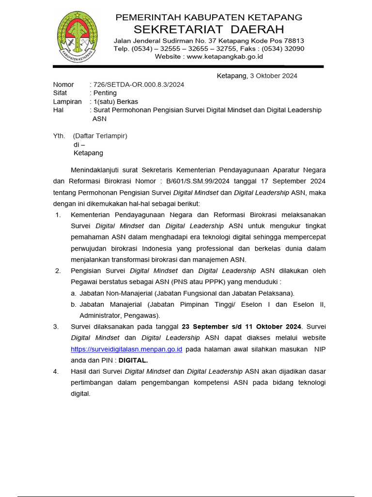 ASN Digital Mindset Survey Request | PDF