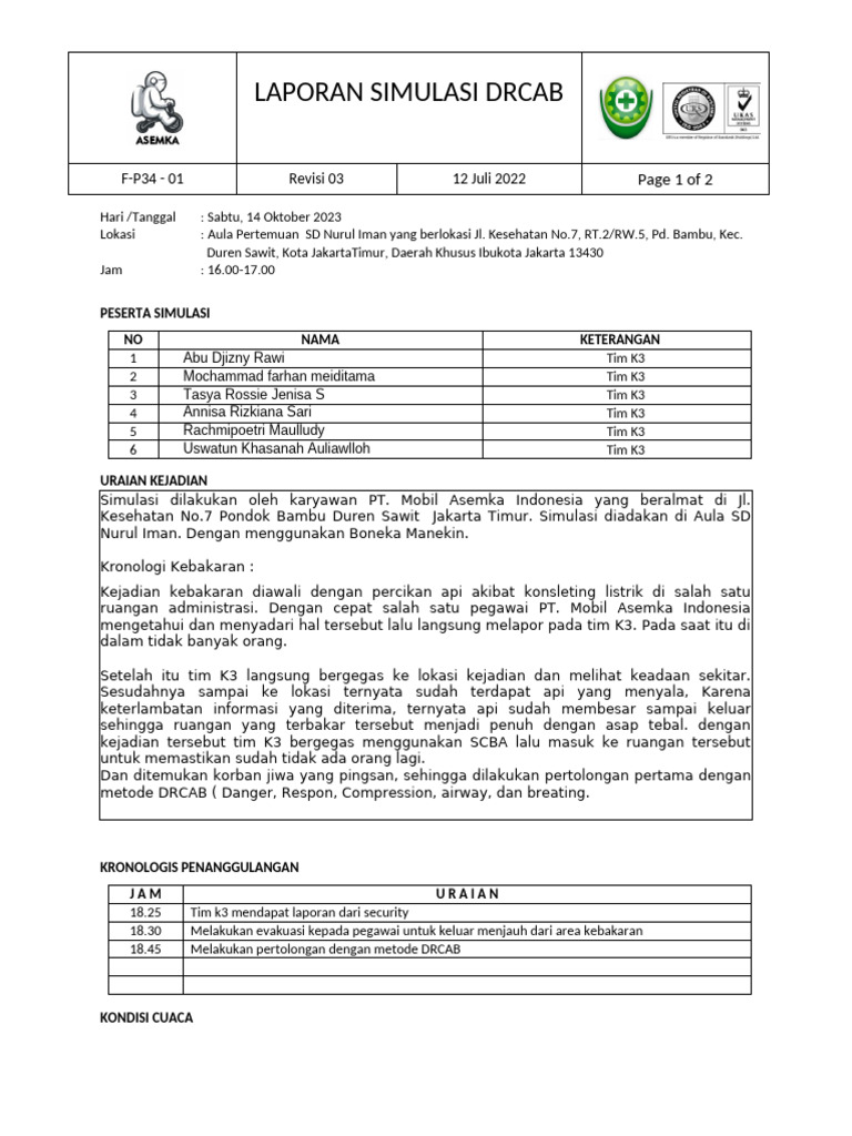 Simulasi DRCAB | PDF