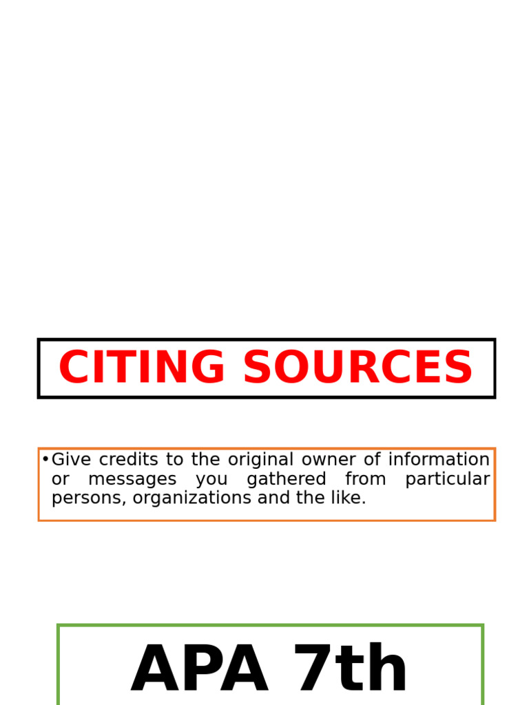 APA 7th Edition Citation Guide | PDF