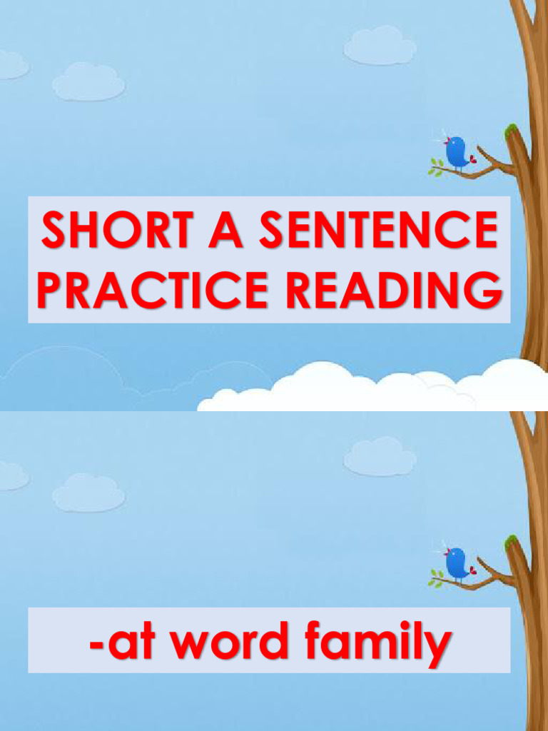 Short A Sentences | PDF