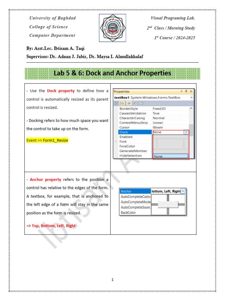 Visual Programming Lab5+6 | PDF