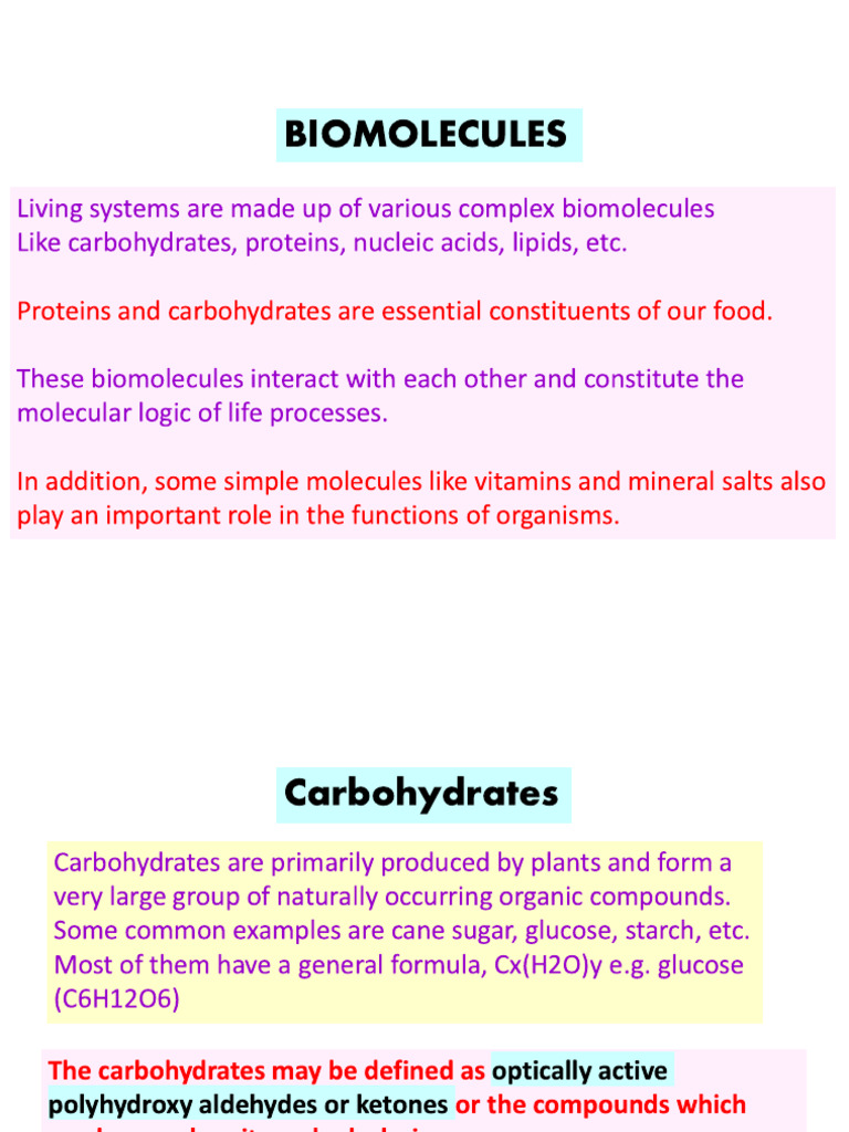 BIOMOLECULES | PDF