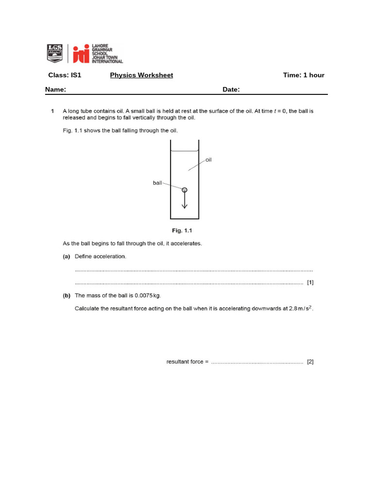 IS1 Worksheet 12th Sept | PDF