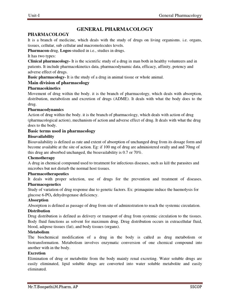 Unit-I-B.pharm-Ivth Semester (5 Files Merged) | PDF