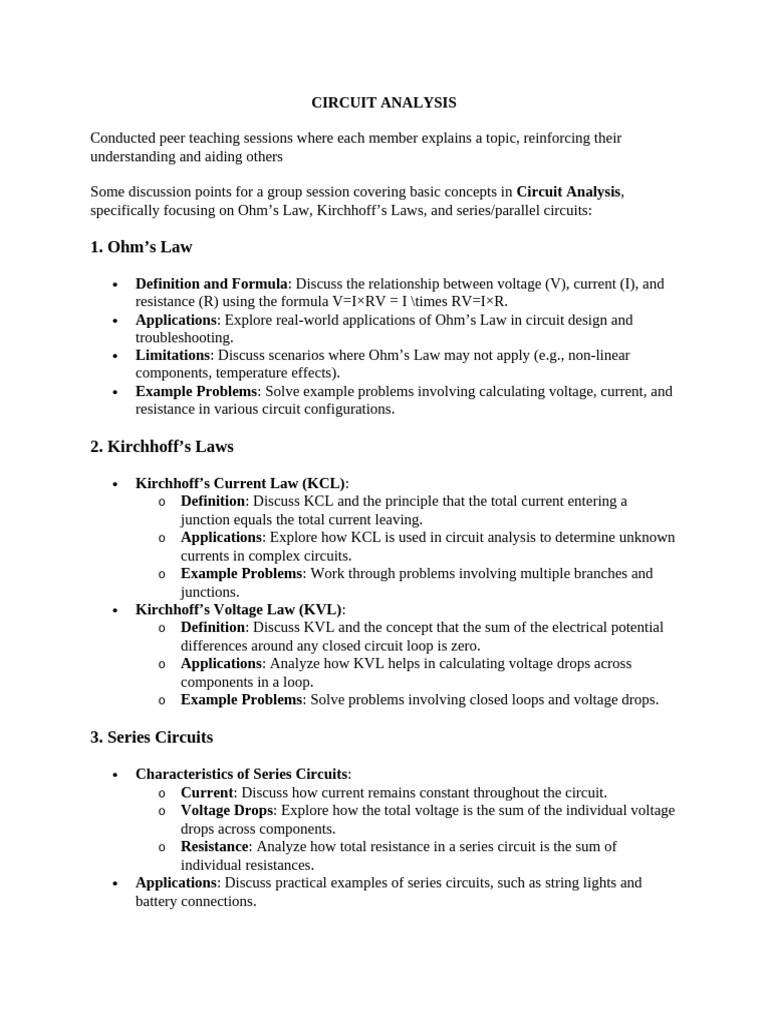 Circuit Analysis | PDF