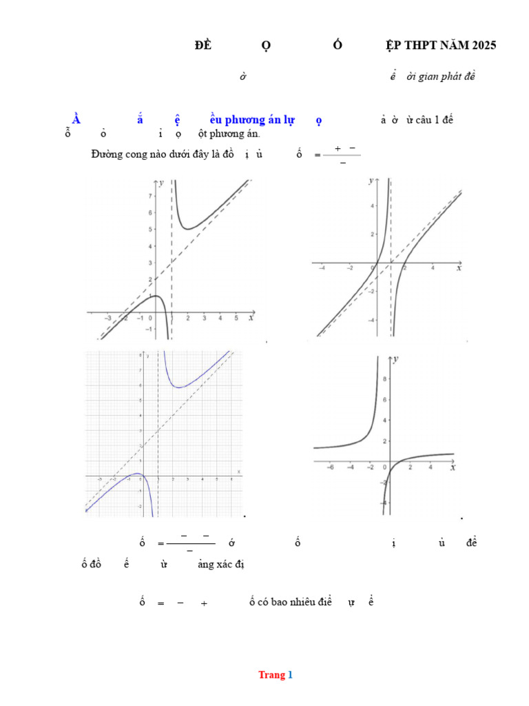 De Tham Khao Thi TN THPT Mon Toan 2025 Phuong An 2 | PDF