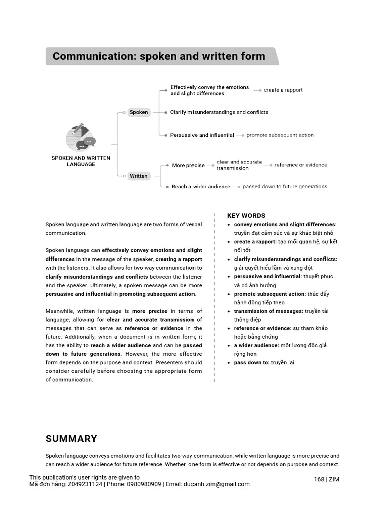 Media - Spoken & Written Form | PDF