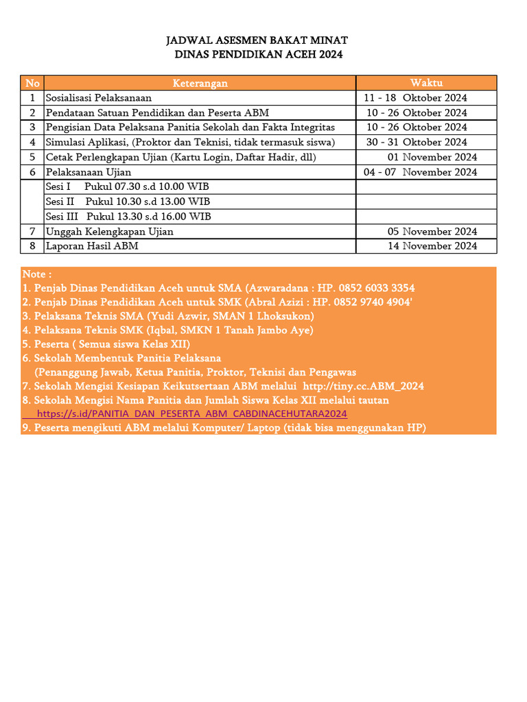 JADWAL ABM 2024 | PDF