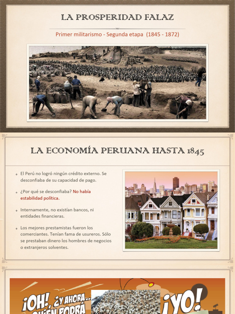 3a El Primer Miilitarismo en El Perú (Prospridad Falaz) (PPT) A | PDF