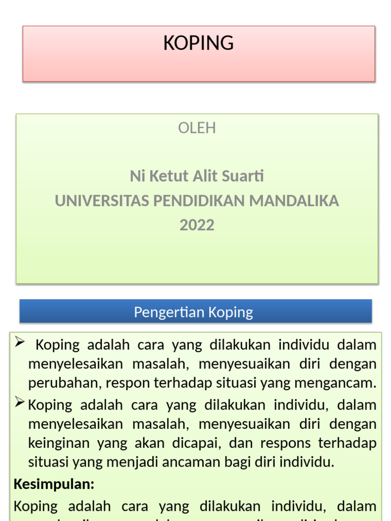 9 Koping | PDF