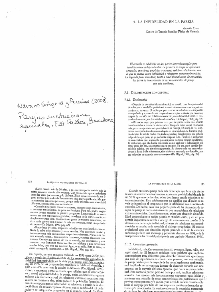 La infidelidad en la pareja | PDF