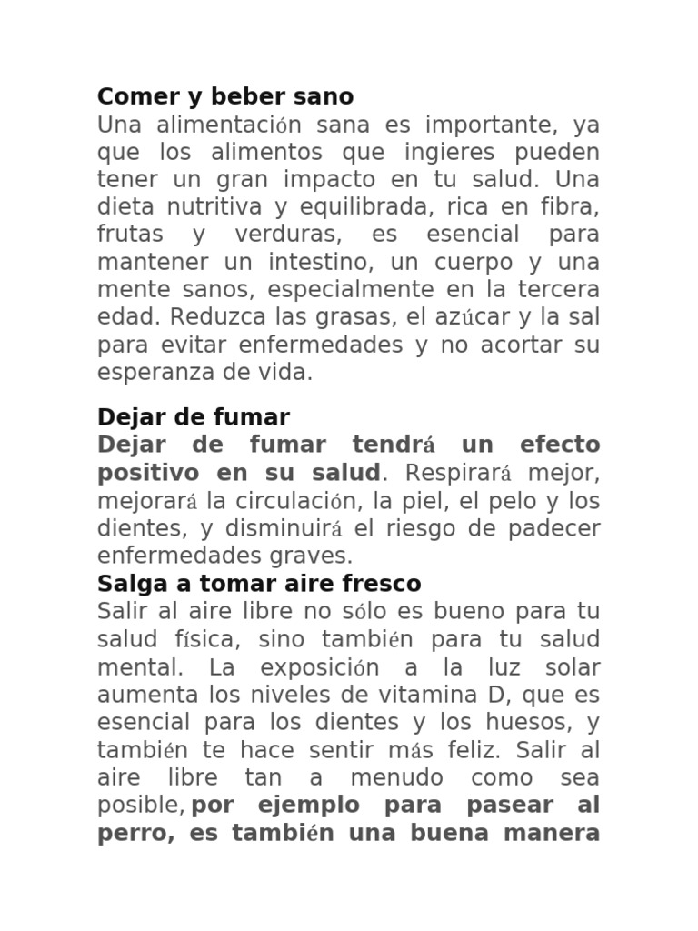 Comer y Beber Sano | PDF