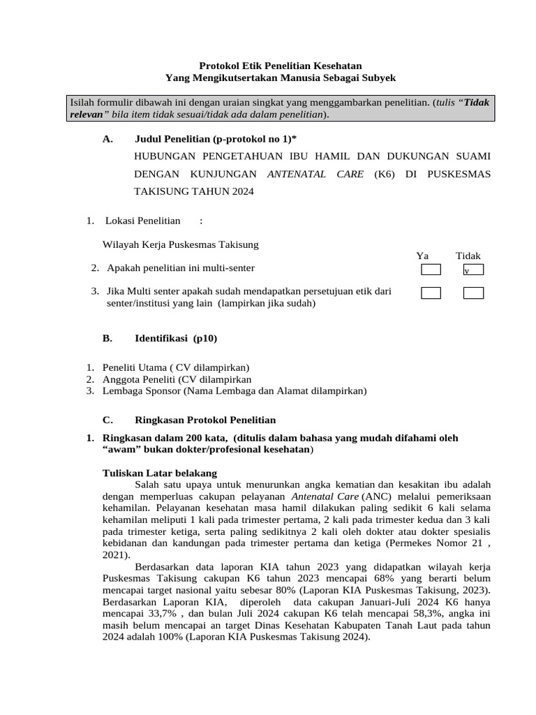 Protokol Etik | PDF