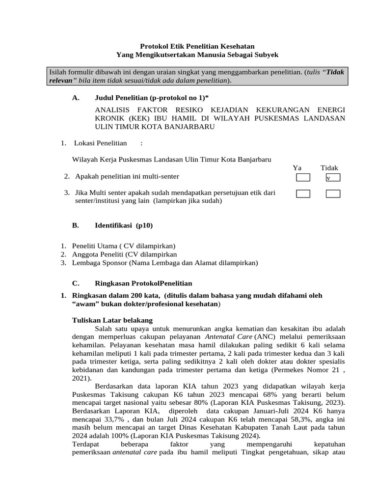 Protokol Etik 2 | PDF