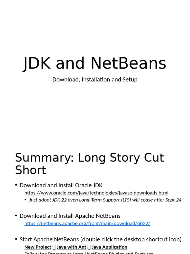 2024 CSCI1130 Tutorial01 JDK NetBeans Setup | PDF