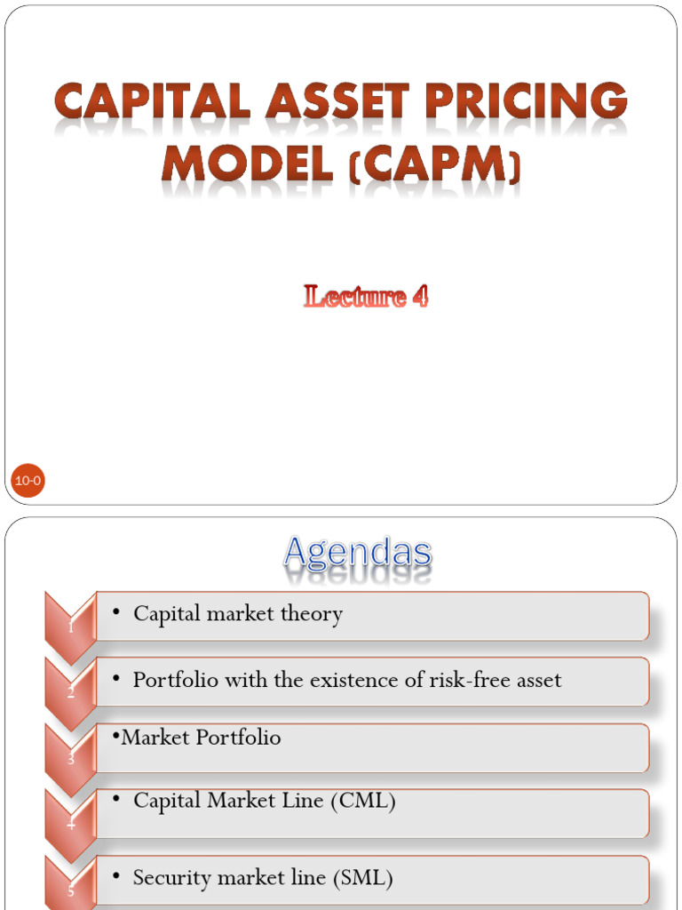 Portfolio Lecture 4 CAPM | PDF