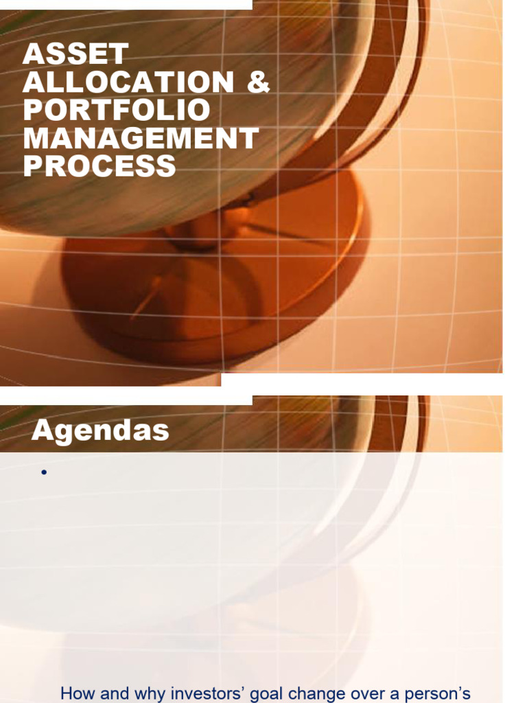 Portfolio Lecture 2 Asset Allocation | PDF