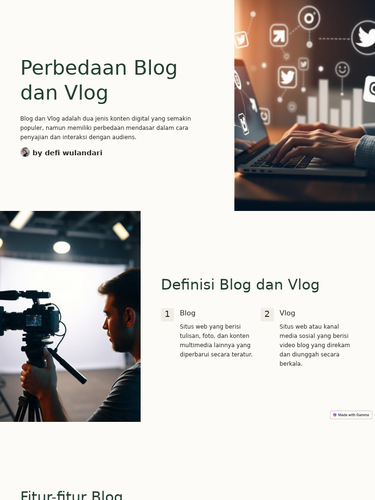 Perbedaan Blog Dan Vlog | PDF