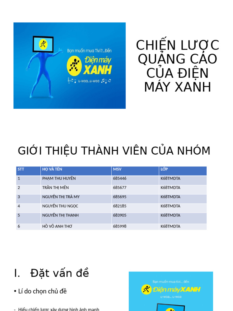CHIẾN LƯỢC QUẢNG CÁO CỦA ĐIỆN MÁY XANH | PDF