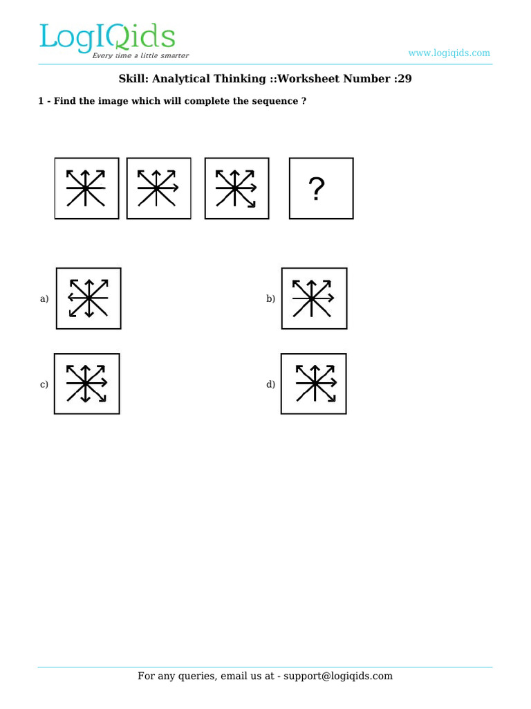 Logiqids Worksheet Grade SRKG | PDF