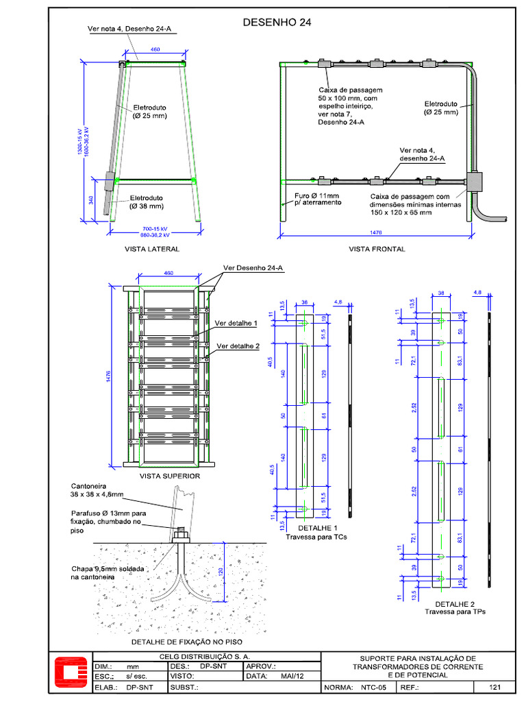 Medidas Cavalete SMF 13,8kV | PDF