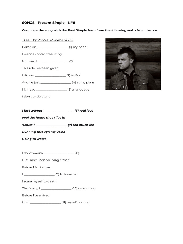 SONGS - Present Simple - N#8 | PDF