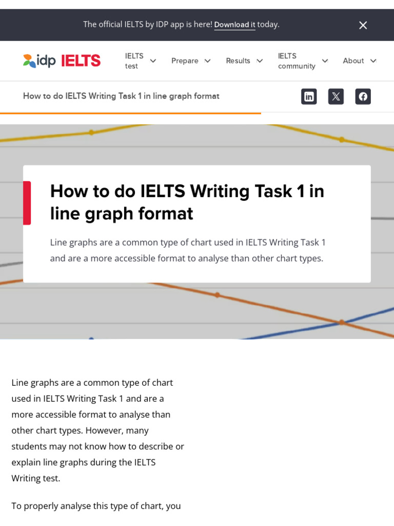 How To Do IELTS Writing Task 1 Line Graph Format - IDP IELTS | PDF