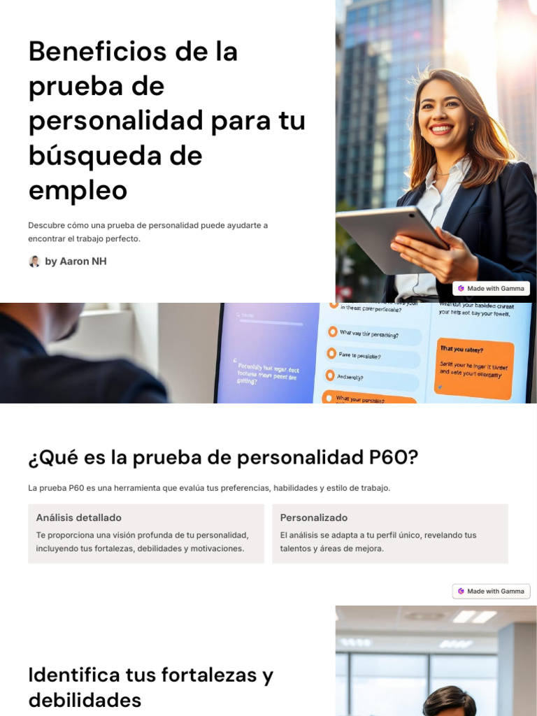 Beneficios de La Prueba de Personalidad | PDF | Relaciones personales ...