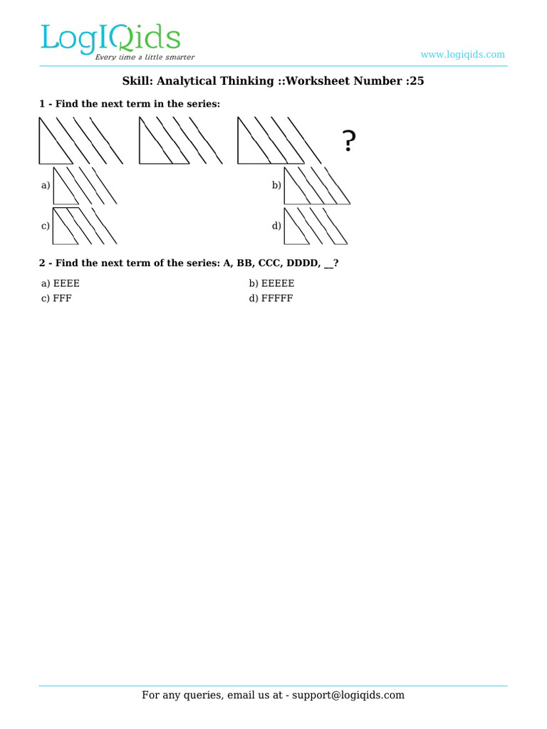 Logiqids Worksheet Grade SR KG | PDF