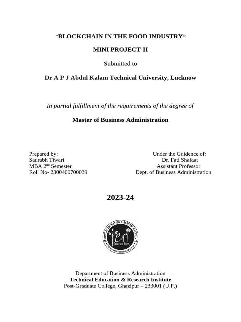 Food Industry | PDF | Business