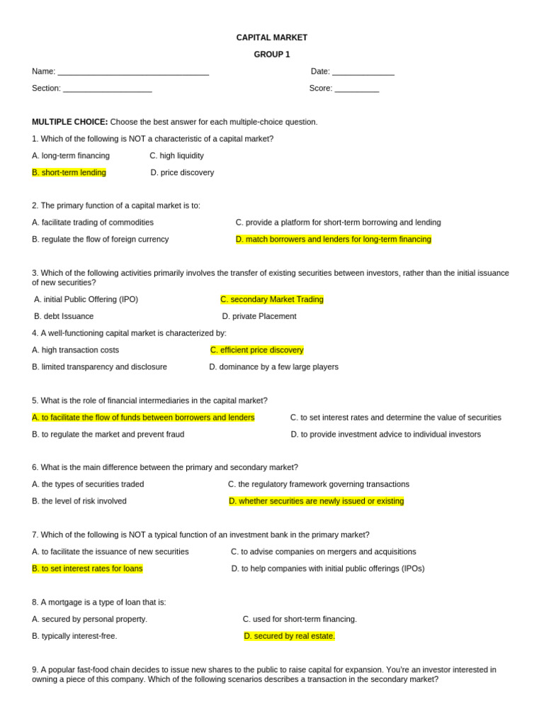 QUIZANSWER-KEY | PDF