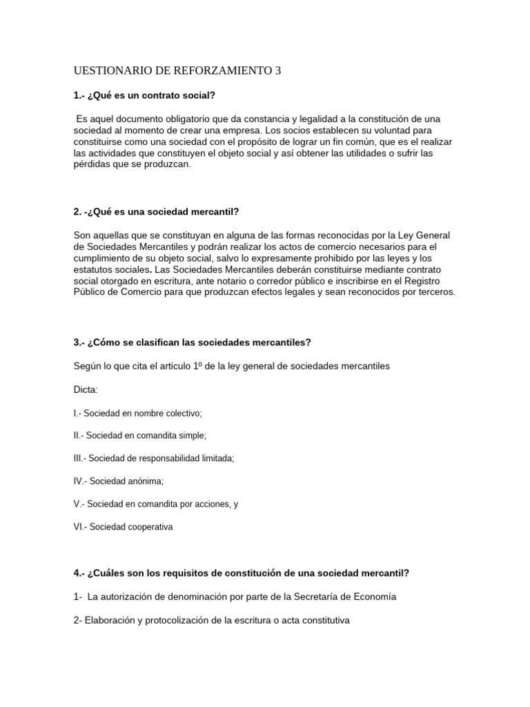 CUESTIONARIO 3 | PDF