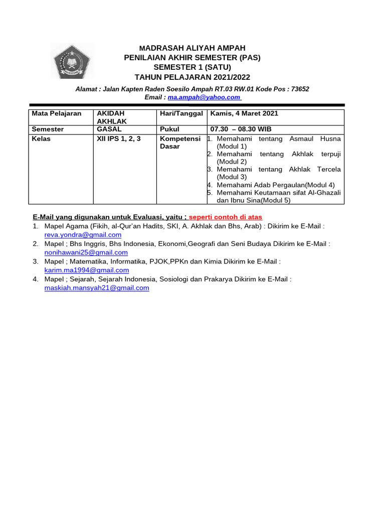 Akidah Akhlak Xii Ips 1,2, Dan 3 | PDF