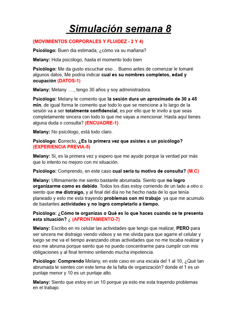 Simulación Semana 7.docx - Documentos de Google | PDF